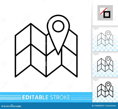 Map Pin Navigation Simple Thin Line Vector Icon Stock Illustration Illustration Of Glyph Logo