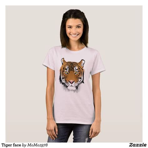 Tiger Face T Shirt Zazzle Womens Shirts T Shirts For Women Top