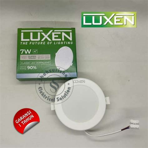 Jual LUXEN LAMPU CLASSIC LED DOWNLIGHT PANEL 7 WATT BULAT INBOW 4 INCH