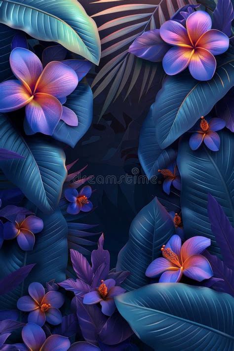 Elegant Abstract Flowers Frame Stock Illustration Illustration Of
