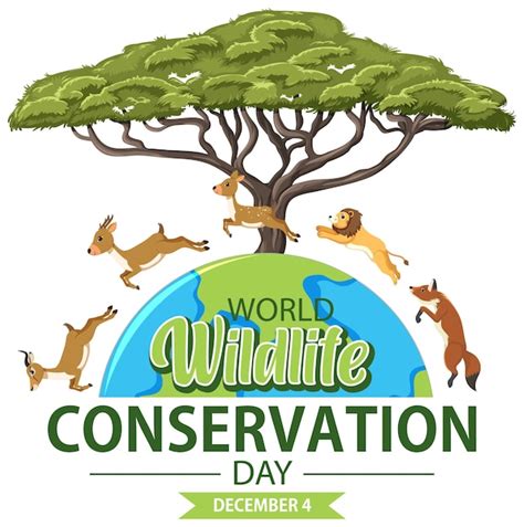 Free Vector World Wildlife Conservation Day Banner Design