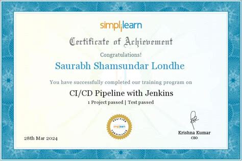 Saurabh Londhe On Linkedin Best Devops Engineer Course Certification