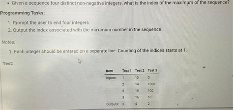 Solved • Given A Sequence Four Distinct Non Negative