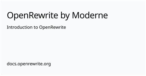 Anoop Kumar Dande On Linkedin Introduction To Openrewrite