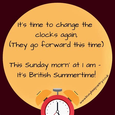 Dont Forget The Clocks Go Forward On St March
