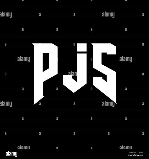 Pjs Letter Logo Design For Technology Company Pjs Logo Design Black