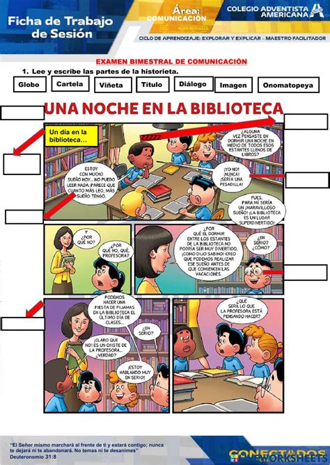 Examen Historieta Worksheet