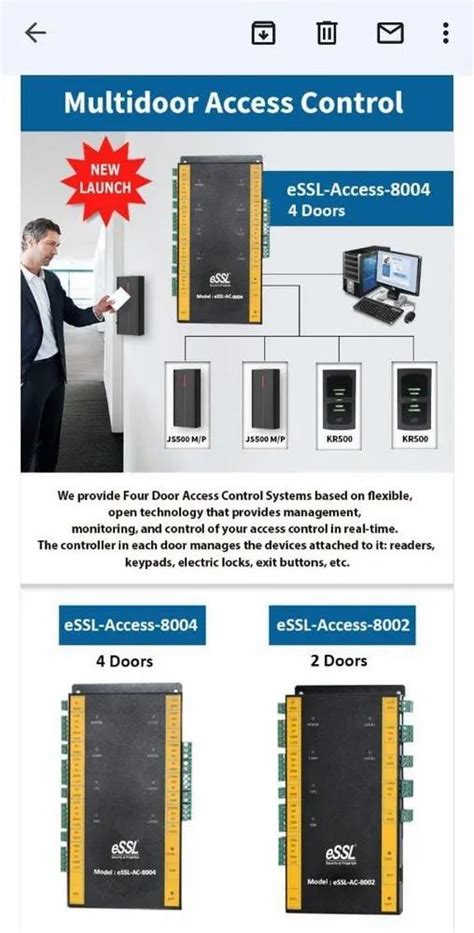 Essl Multidoor Access Control System For 2 Doors And 4 Doors In Mumbai