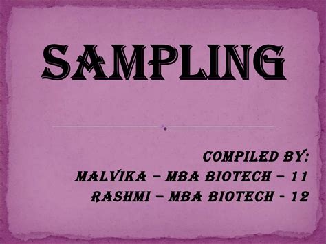 Sampling Ppt