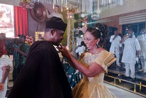 Funsho Olumoko Honours Hosts Sumptuous Banquet For Wife Olubunmi