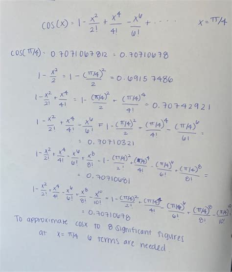 Solved Determine The Number Of Terms Necessary To Chegg