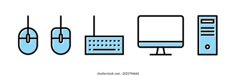 vector graphic computer icon collection stock vector royalty free
