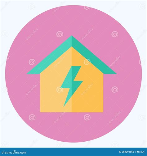 Icono De Peligro De Electricidad En Estilo Plano De Moda Aislado En