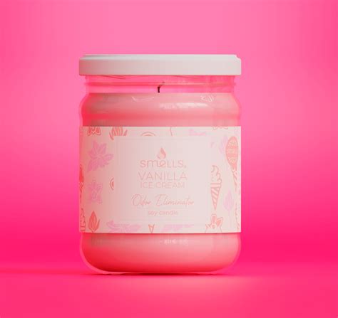 Vanilla Ice Cream Odor Eliminator Scented Candle 12 Oz Smells