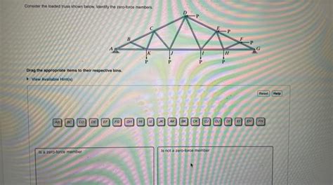 Solved Consider The Loaded Truss Shown Below Identify T