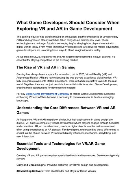 Ppt What Game Developers Should Consider When Exploring Vr And Ar In Game Development
