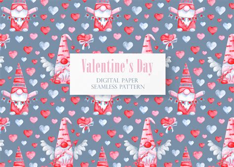 Valentine Digital Paper Seamless Pattern Graphic By Sabinazhukovets