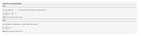 Substitution In The Indefinite Integralpart 1using