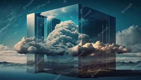 Premium Photo Cloud Computing Concept Data Concept Futuristic