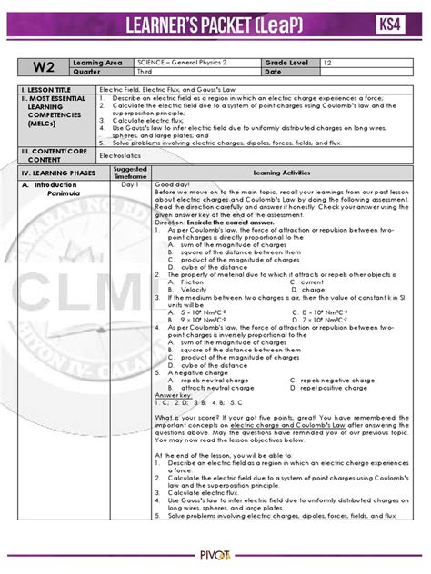 General Physics 2 Q3 Leap 2 Pdf