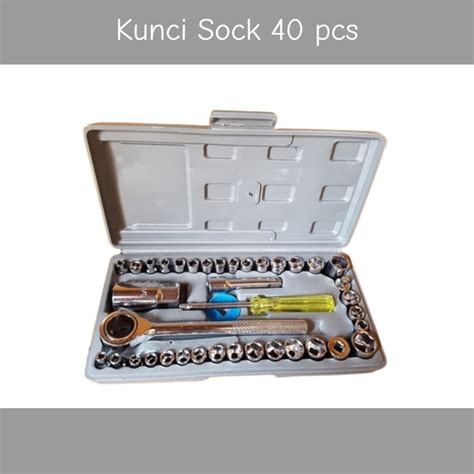 Kunci Sock Set 40 Pcs Kombinasi Kunci 1set Lengkap Kunci Sok Set