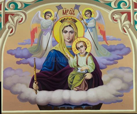 Orthodox Icon Of The Mother Of God Editorial Photo Illustration Of