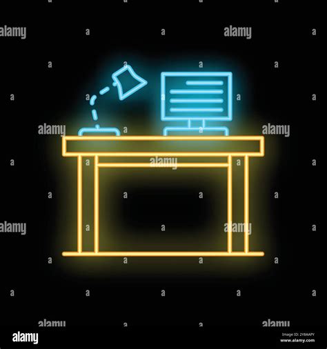 Desk Computer Setup Featuring Stock Vector Images Alamy