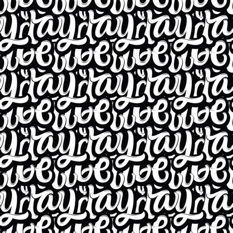 Premium Vector Vector Alphabet Seamless Pattern Brush Letters