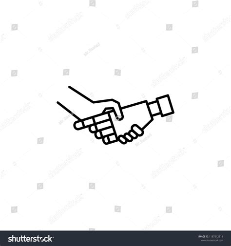 Robot Handshake Icon Images Stock Photos Vectors Shutterstock