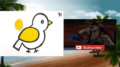 Раскраска Яркая Птичка Как Нарисовать Птичку Раскраски Малышам Youtube