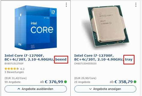 Tray Boxed Oder Wof Cpu Was Sind Die Unterschiede