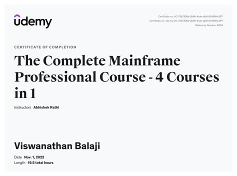 Viswanathan Balaji On Linkedin Udemy Course Completion Certificate