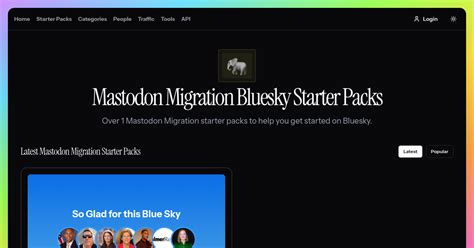 Mastodon Migration Bluesky Starter Packs 1 Lists • Mar 2025