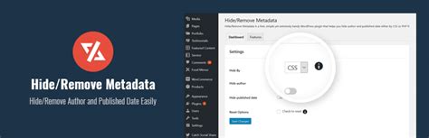 Hideremove Metadata Wordpress Plugin