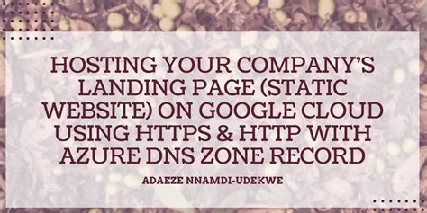Adaeze Comfort Nnamdi On Linkedin Hosting Your Companys Landing Page Static Website On