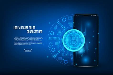 Vector Abstract Technology Crypto Currency Concept Bitcoin Wallet