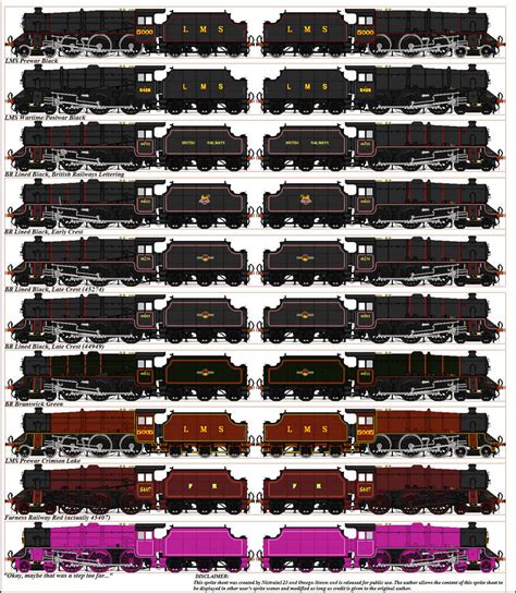 Lms Stanier Class 5mt Black 5 4 6 0 Engine Sprite By Nictrain123 On