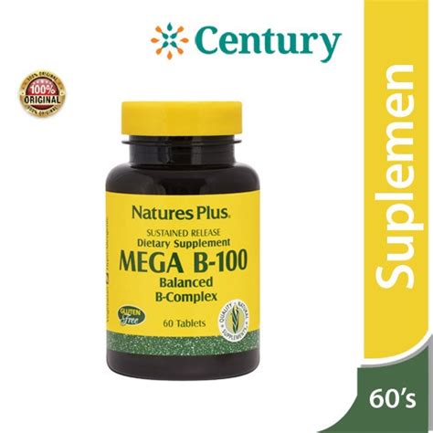 Jual Nature S Plus Mega B 100 Sustained Release 60 Kapsul Natures Plus Vitamin B Complex Daya