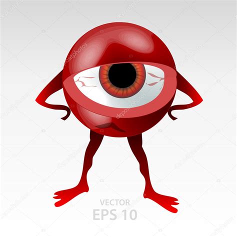 Angry Tensed And Upset Eyeball — Stock Vector © Illuland 8495924