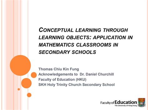 Conceptual Learning Through Learning Objects Application In