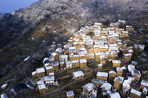 歙县阳产村：雪融土楼冬日美黄山文明网