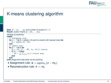 Unsupervised Learning Clustering Mathematcis Ppt