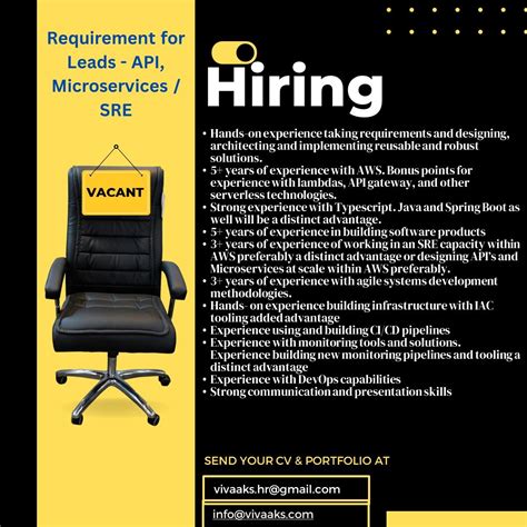 Vaishali S On Linkedin Hiring Immediatejoiners Api Sre