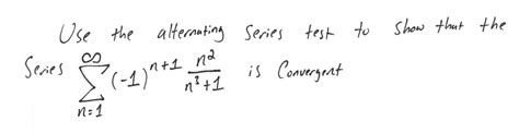 solved use the alternating series test to show that the