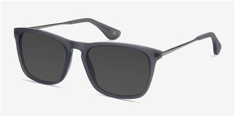 Bogota Rectangle Matte Gray Frame Sunglasses For Men Eyebuydirect
