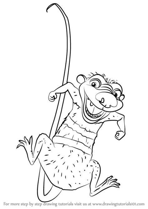 How To Draw Crash From Ice Age Ice Age Step By Step