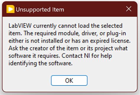 Solved Missing Module Driver Plugin Ni Community