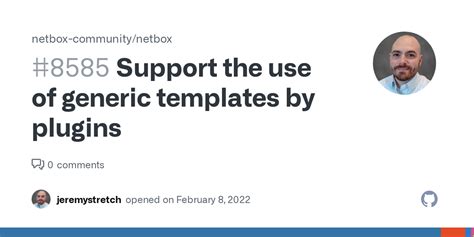 support the use of generic templates by plugins · issue 8585 · netbox