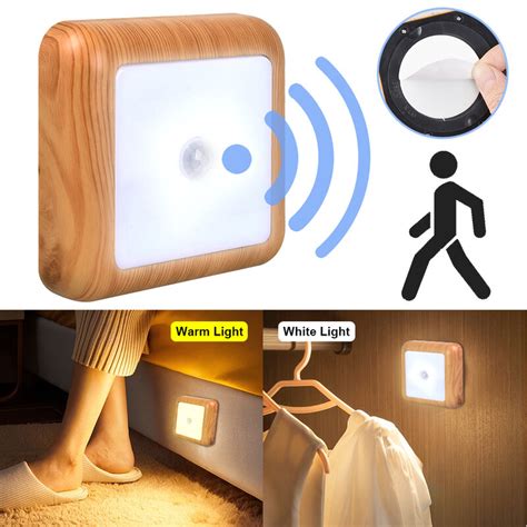 Led 모션 센서 야간 조명 배터리 공급 무선 조명 계단등 침실 벽등 찬장 욕실 옷장 등 야간 조명