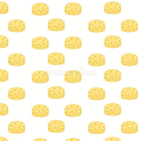 Circle Cheese Vector Seamless Pattern Realistic Background Stock Illustration Illustration Of